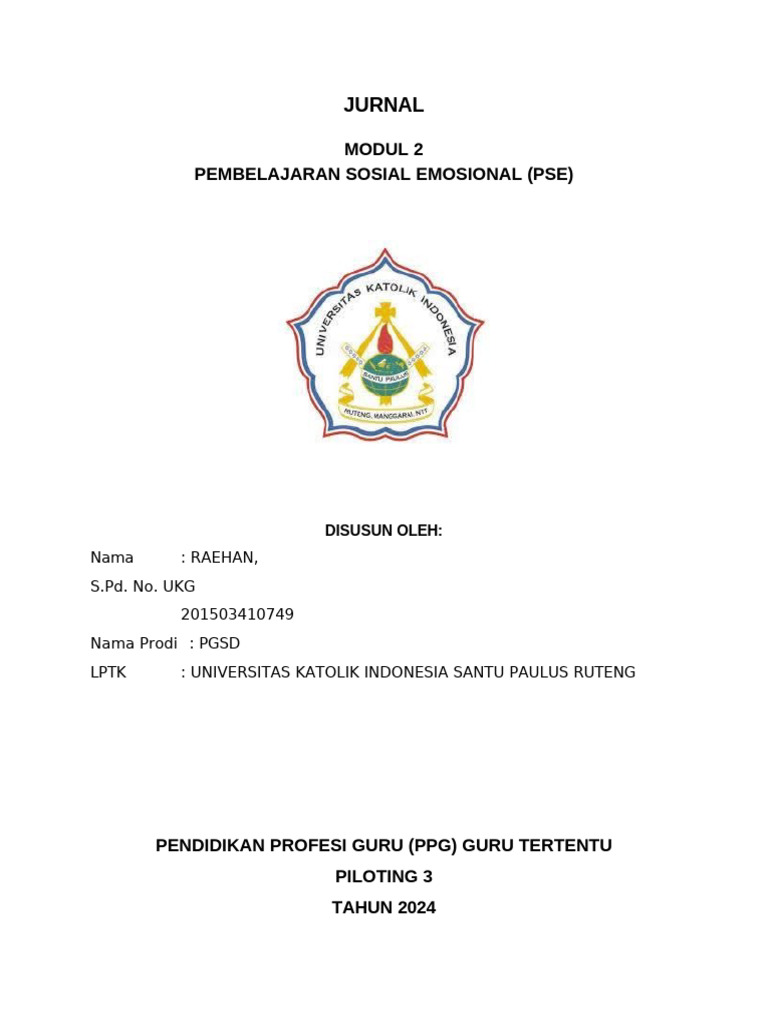 Jurnal 2 Pse - Raehan | PDF | Career & Growth | Wellness