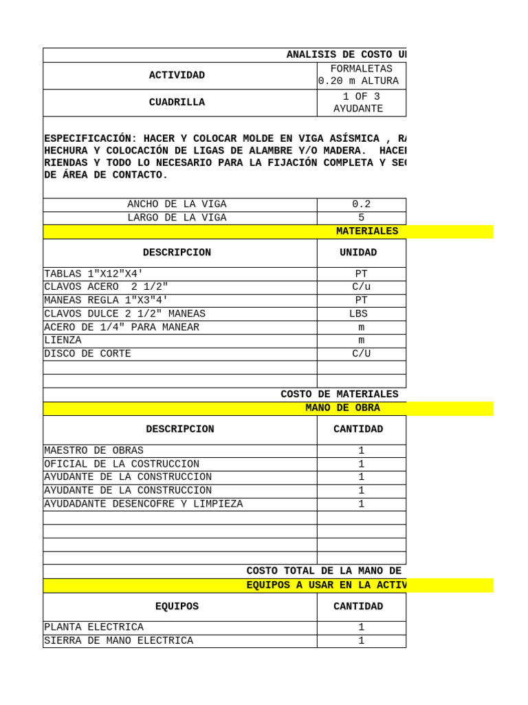 070-Formaletas en Vc-01 | PDF
