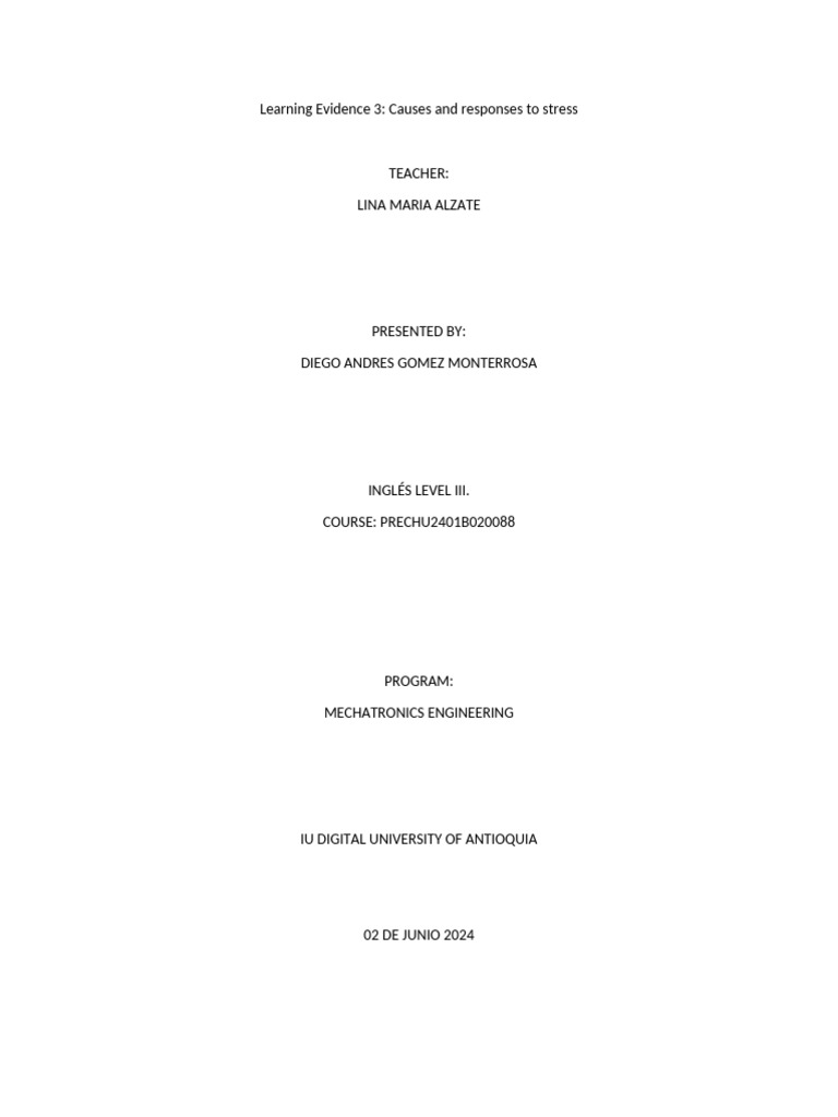 Learning Evidence 3. | PDF