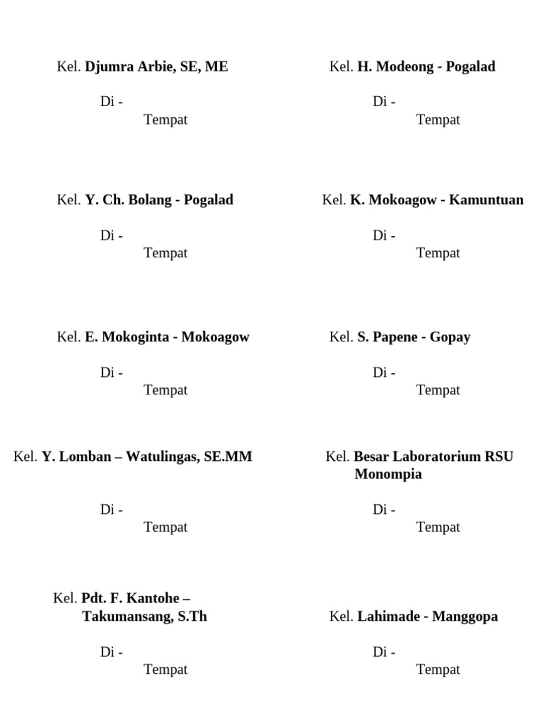 Lebel Undangan | PDF