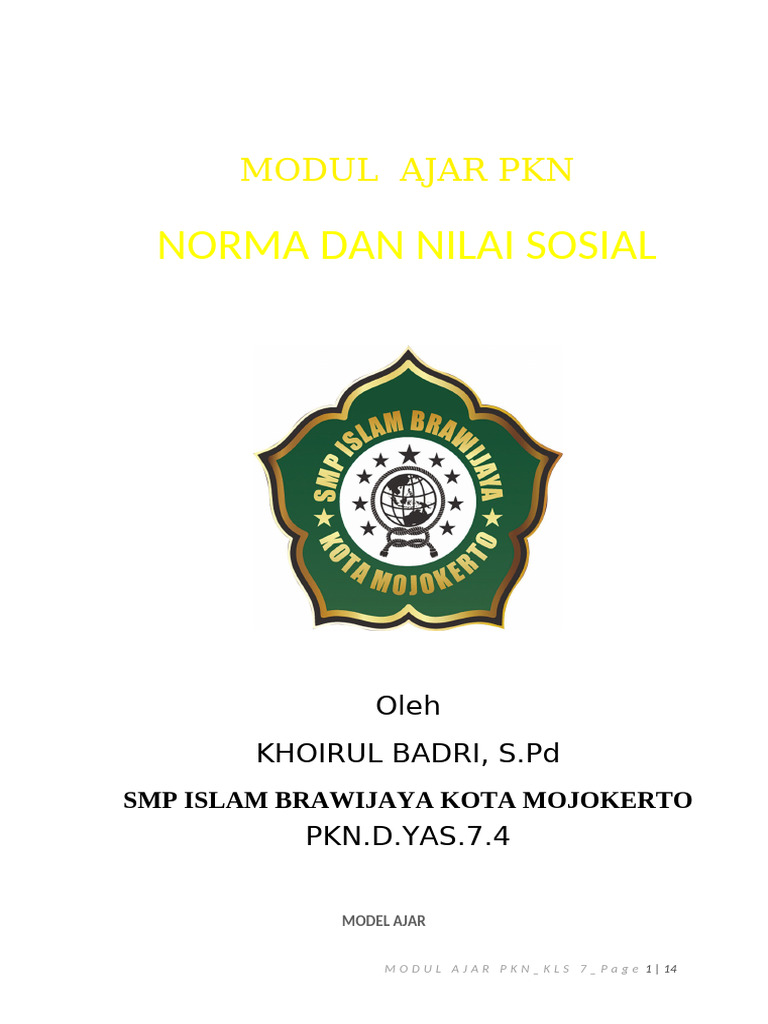 Modul Ajar KLS 7 - 2023-2024 - New | PDF