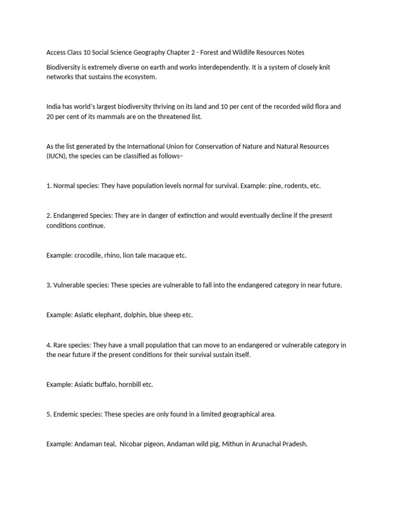 Class 10 Social Science Geography Chapter 2 | PDF