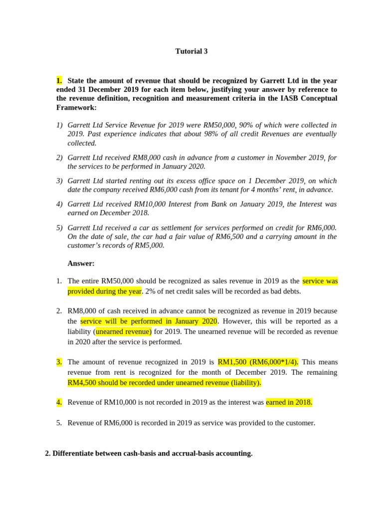 Tutorial 3 Answers | PDF