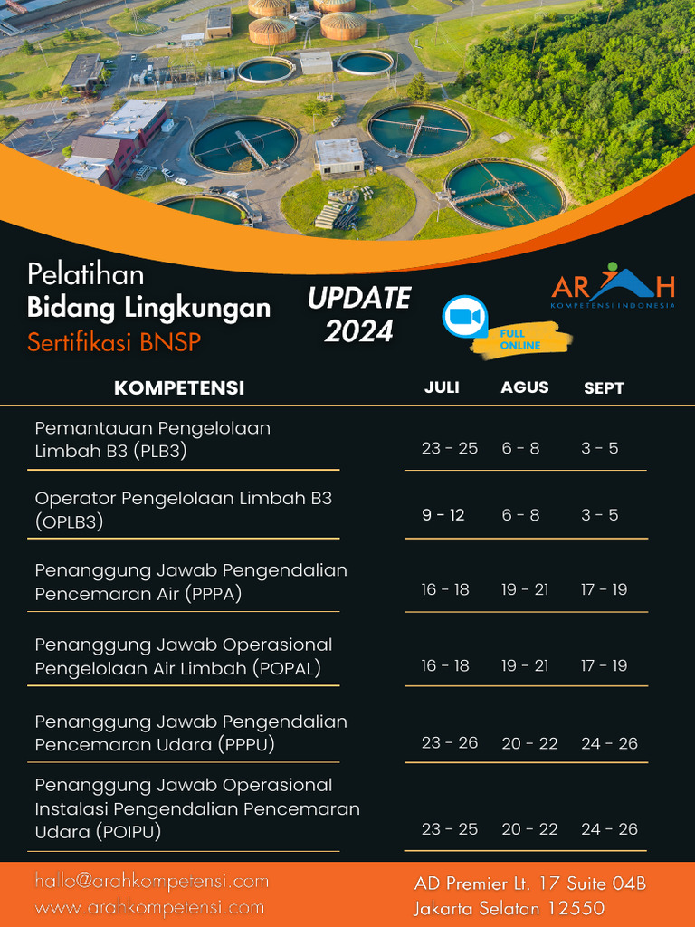 Jadwal Dan Flyer Pelatihan - Arah Kompetensi 2024 | PDF