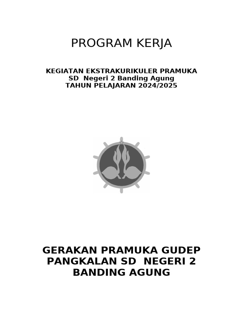 PROKER PRAMUKA Upt SD Negeri 2 Banding Agung | PDF