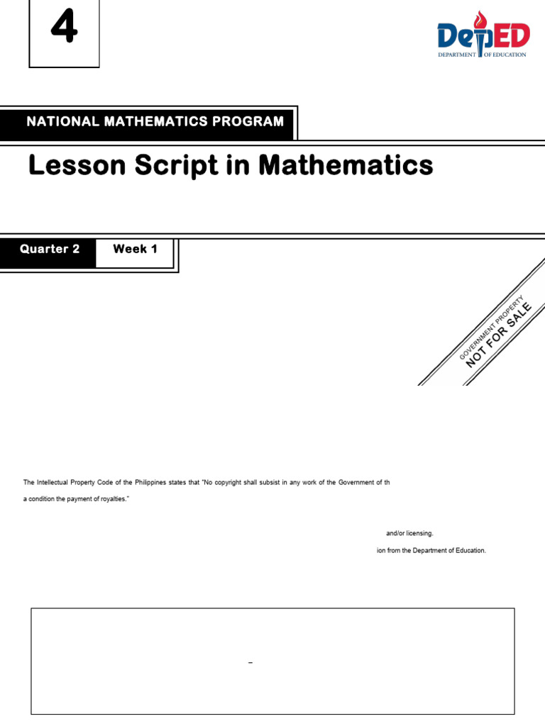 CO 2024 LS Grade 4 NMP Quarter 2 Week 1 | PDF