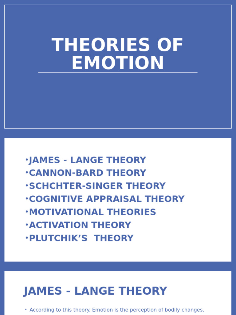 Theories of Emotion | PDF