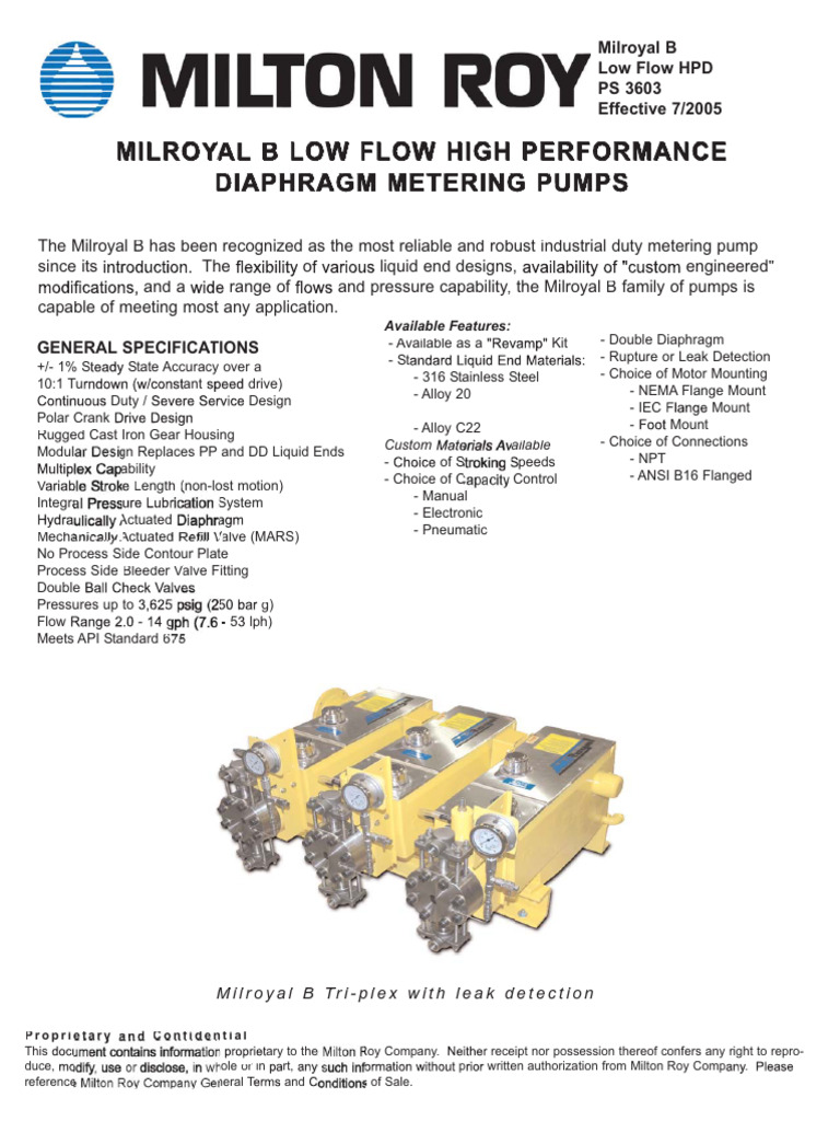 John Mitchell Milroyal B Low Flow HPD 1 | PDF