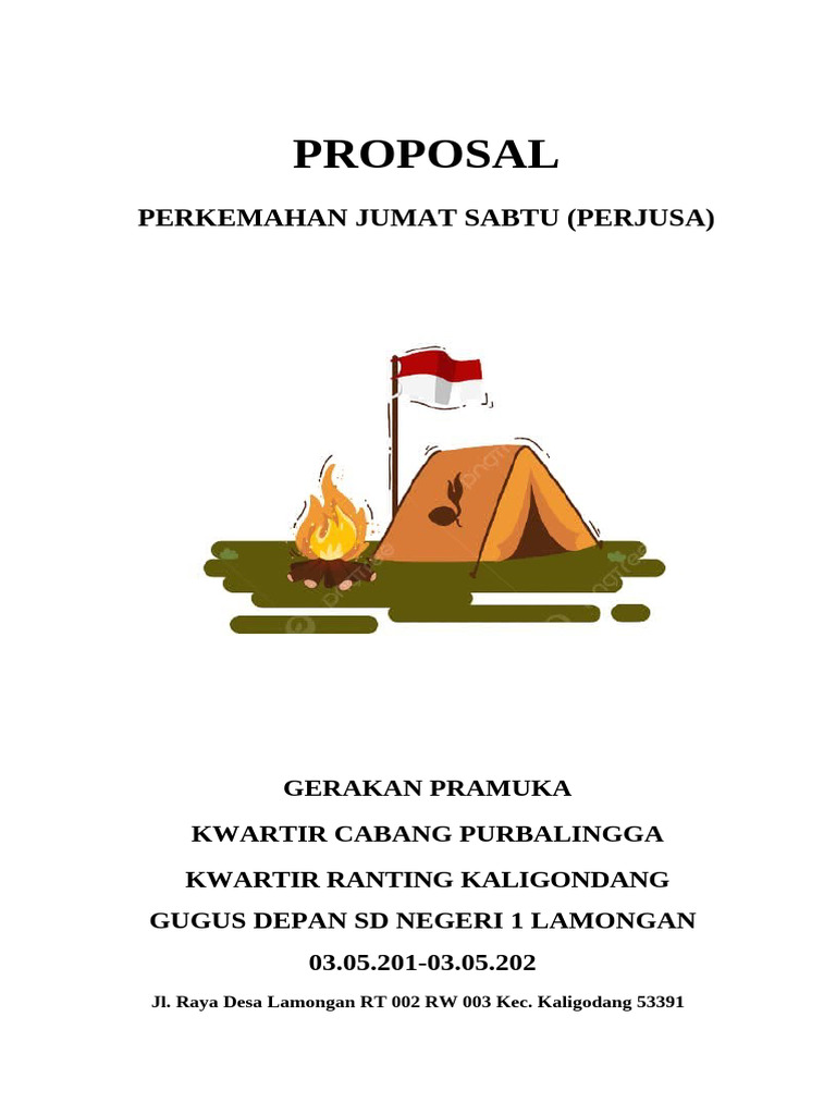 Perjusa SDN 1 Lamongan Proposal | PDF | Outdoor Recreation | Wellness