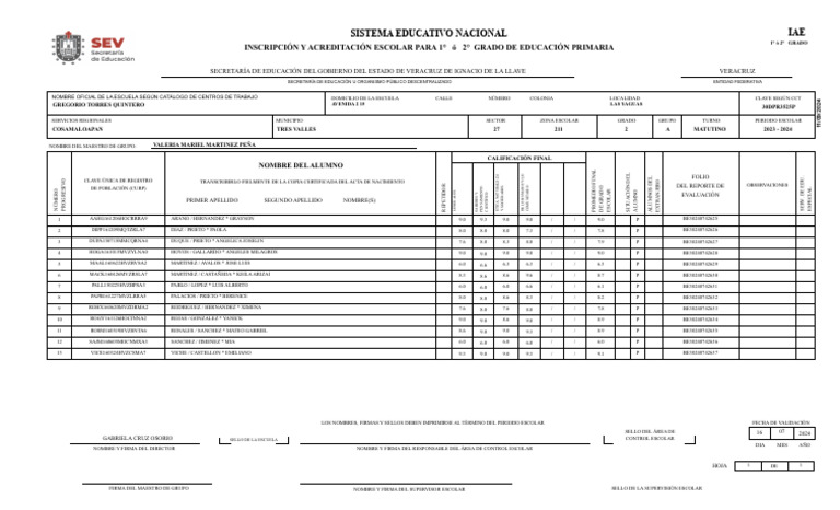 Reporte IAE Final 2023-2024 | PDF