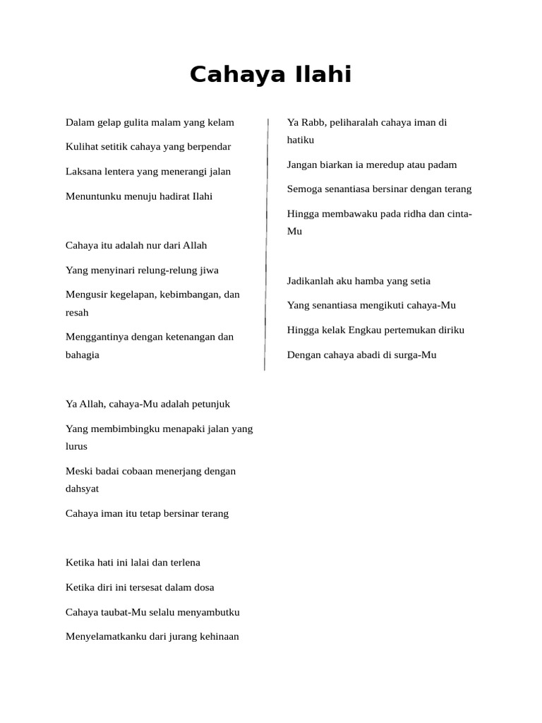 Cahaya Ilahi | PDF