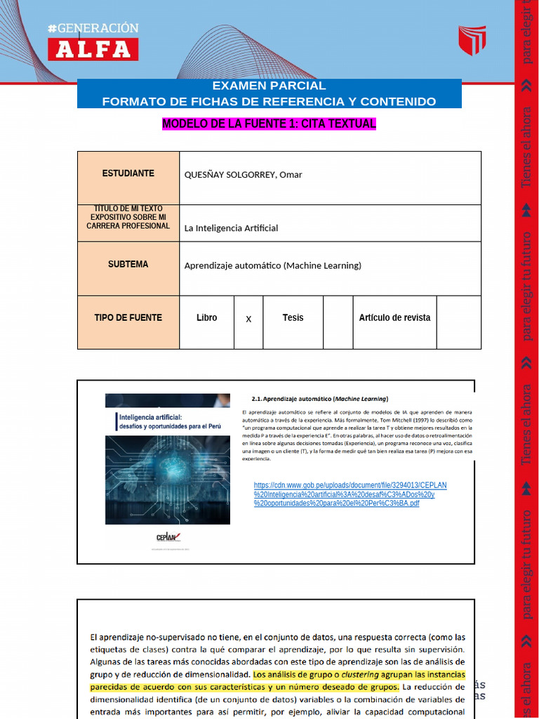 Formato para El Examen Parcial | PDF