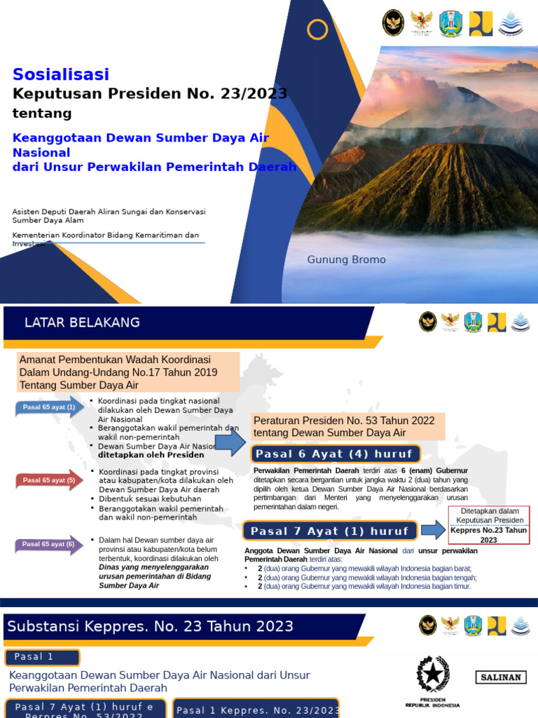 Bahan Paparan Gubernur Keppres 23 | PDF