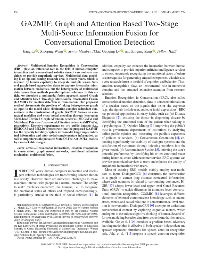GA2MIF Graph and Attention Based Two-Stage Multi-Source Information Fusion For Conversational ...