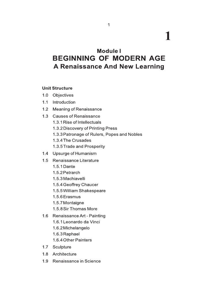 Renaissance Notes | PDF