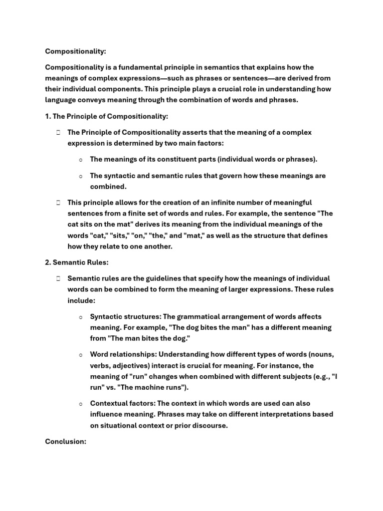 Compositionality | PDF