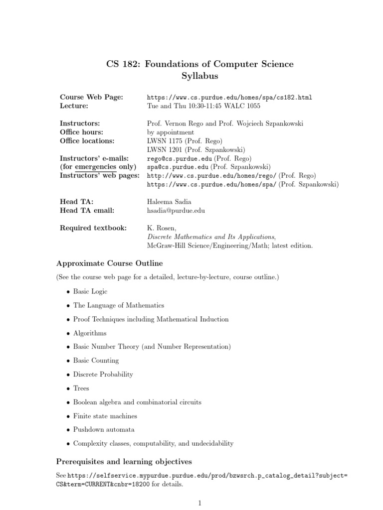 Syllabus | PDF