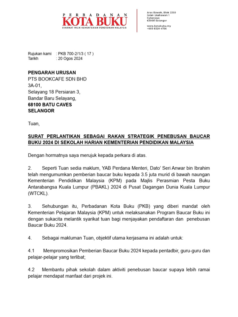 17 Surat Perlantikan Rakan Strategik | PDF