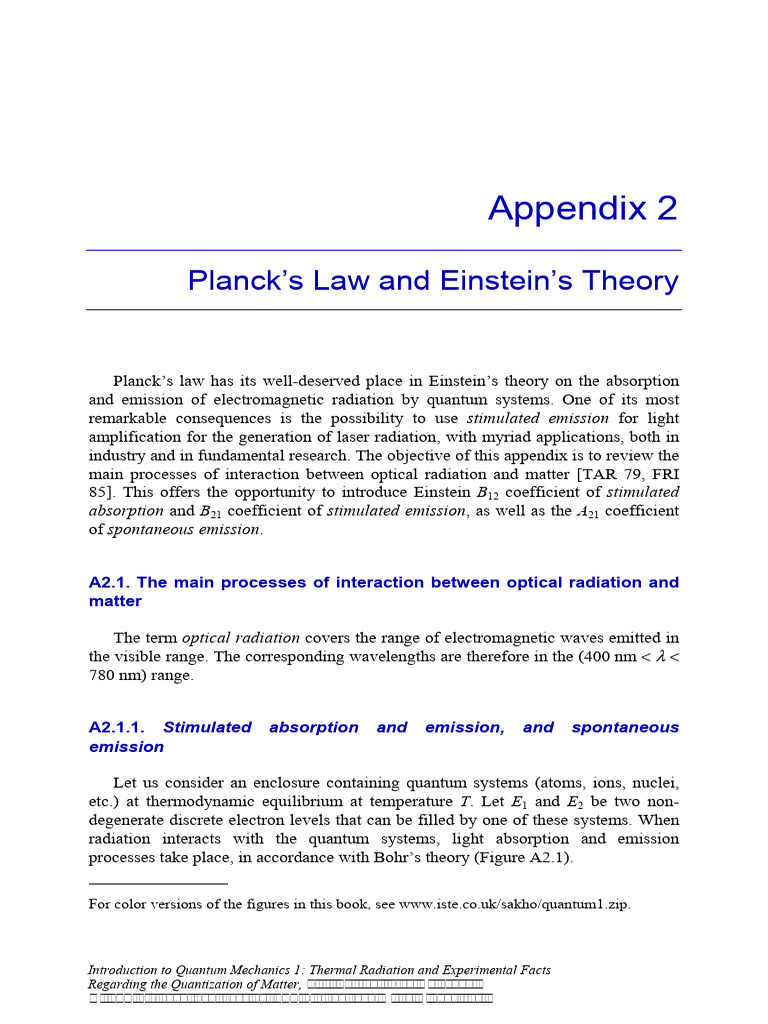 Introduction To Quantum Mechanics 1 - 2019 - Sakho - Planck S Law and ...