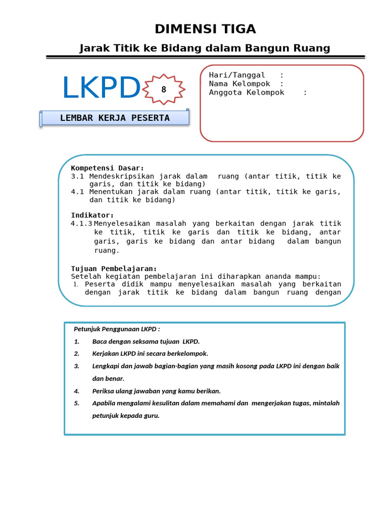 LKPD 8 | PDF