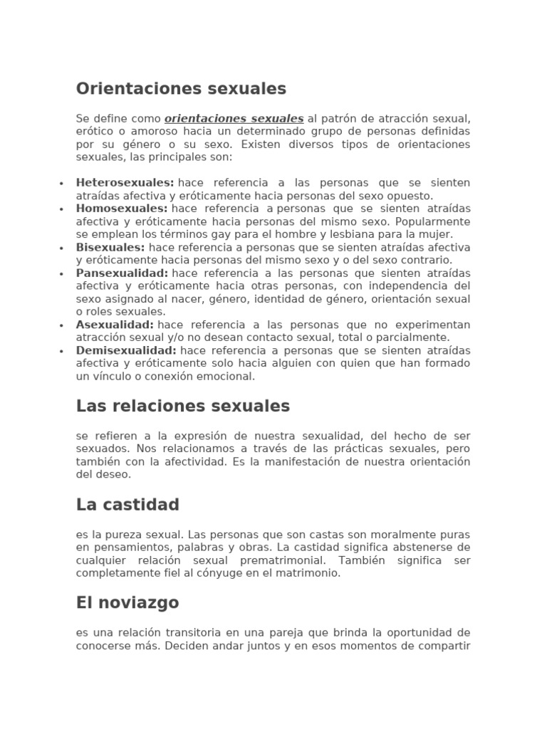 Orientaciones Sexuales | PDF