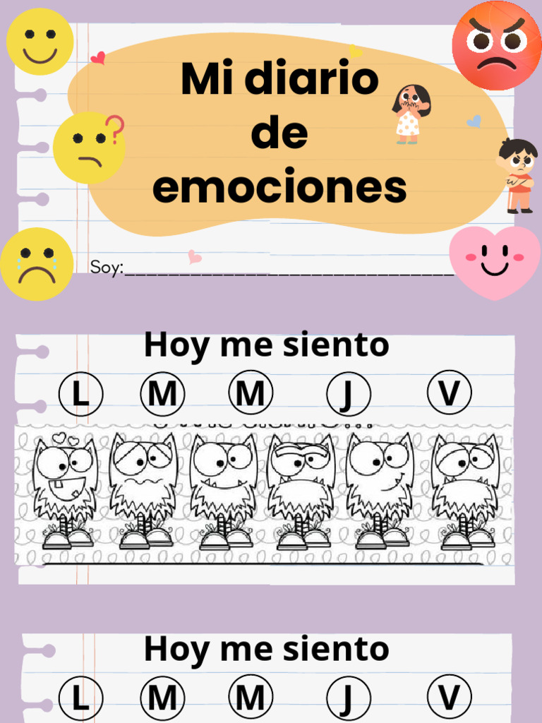 Diario de Emociones 2o | PDF | Relaciones personales, crianza y ...