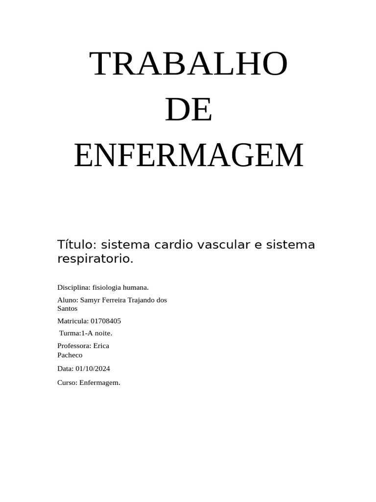 CARDIOVASCULAR Pronto de Bala | PDF