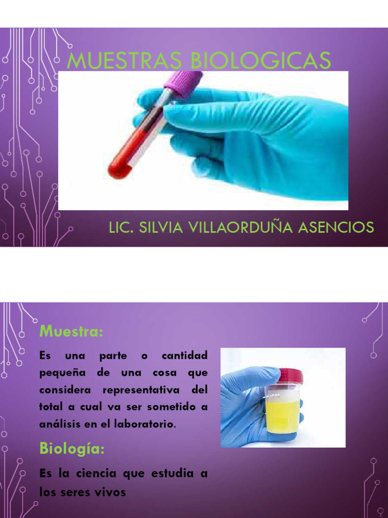 Muestras Biologicas | PDF