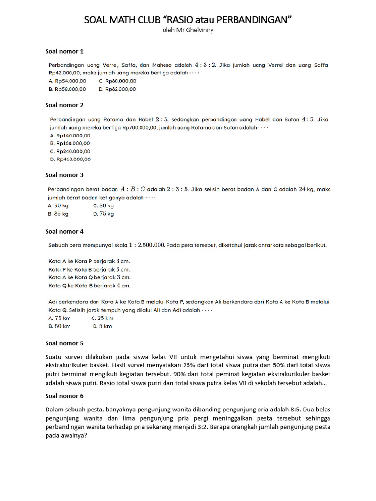 Soal Math Club | PDF