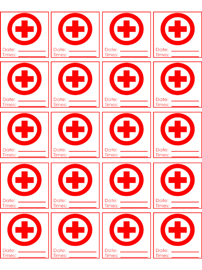 Medication Dosage Sticker - Printable | PDF