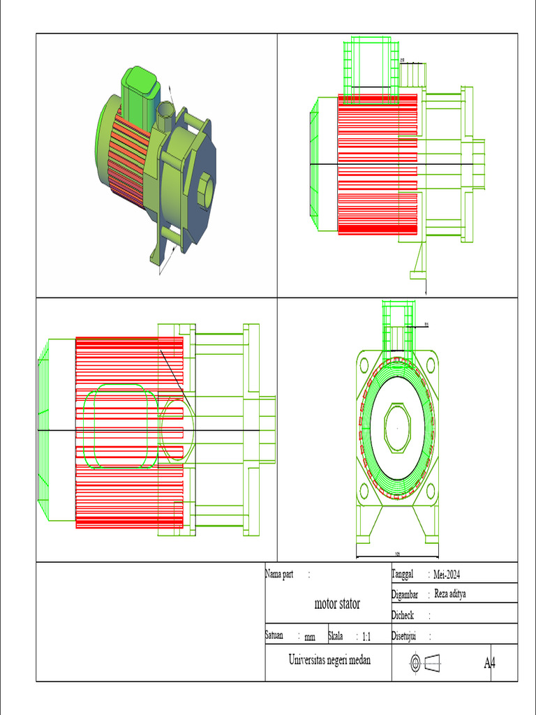 Drawing4.dwg MOTOR STATOR Reza (1) - Layout2 | PDF