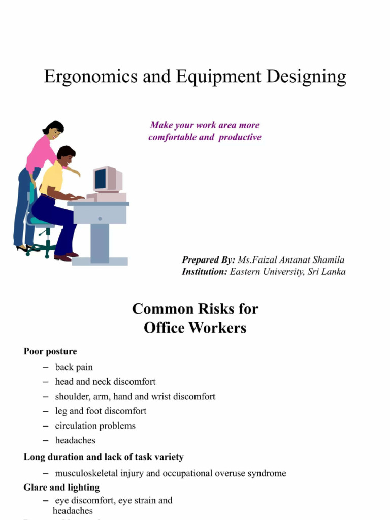 ppt on ergonomics | PDF