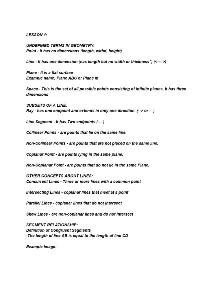 Complete Reviewer in Math | PDF | Line (Geometry) | Angle