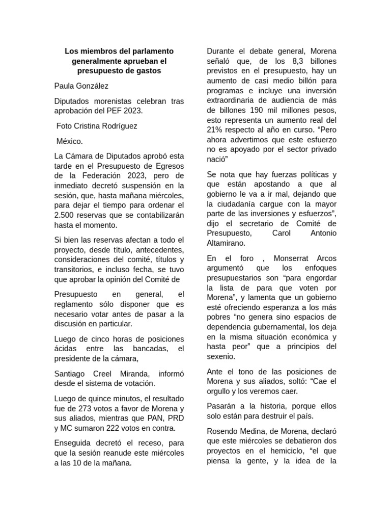 Noticia Transcrita | PDF