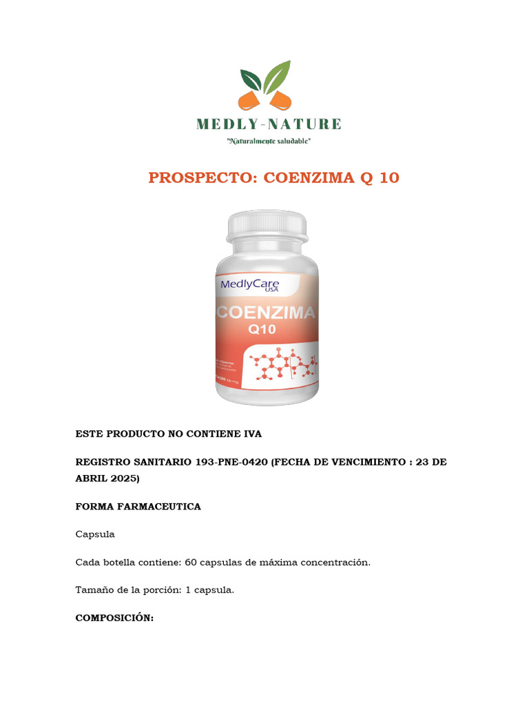 Prospectos Medly Nature | PDF
