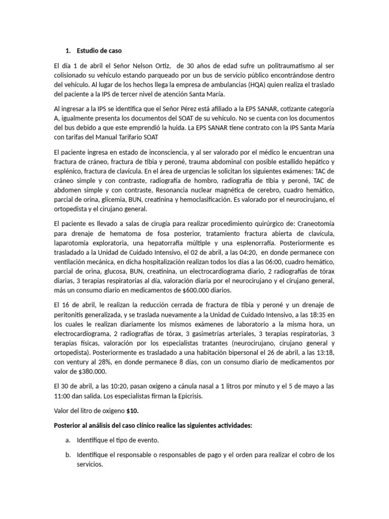 Taller Estudio de Caso Soat - 8102024 | PDF