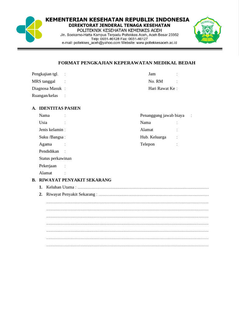 Format Pengkajian KMB 1 | PDF