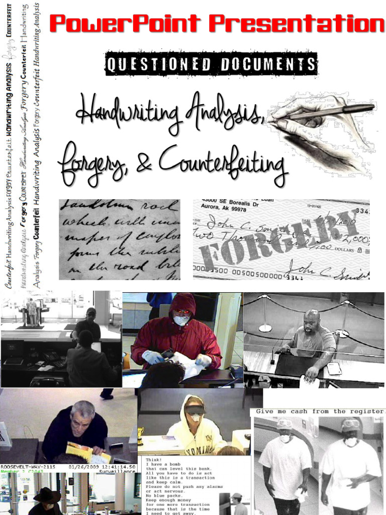 Handwriting Analysis - Forgery - Counterfeit - PowerPoint - Updated ...