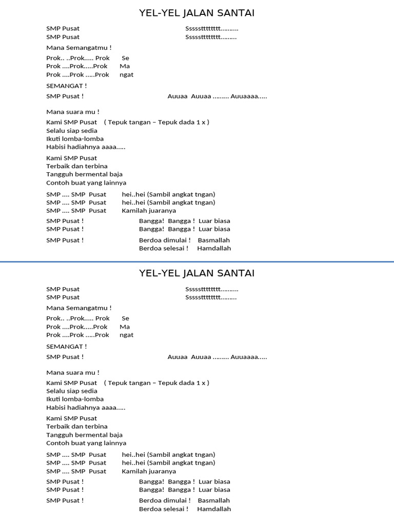 Yel Jalan Santai SMP | PDF