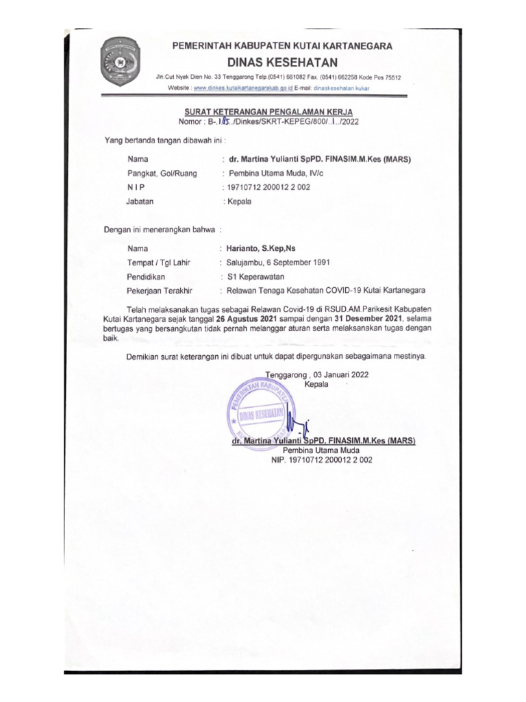 Pemerintah Kabupaten Kutai Kartanegara | PDF