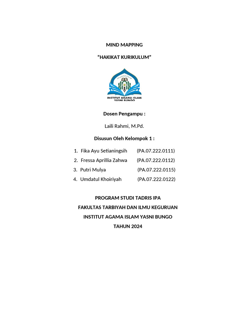 MIND MAPPING Kelompok 1 | PDF