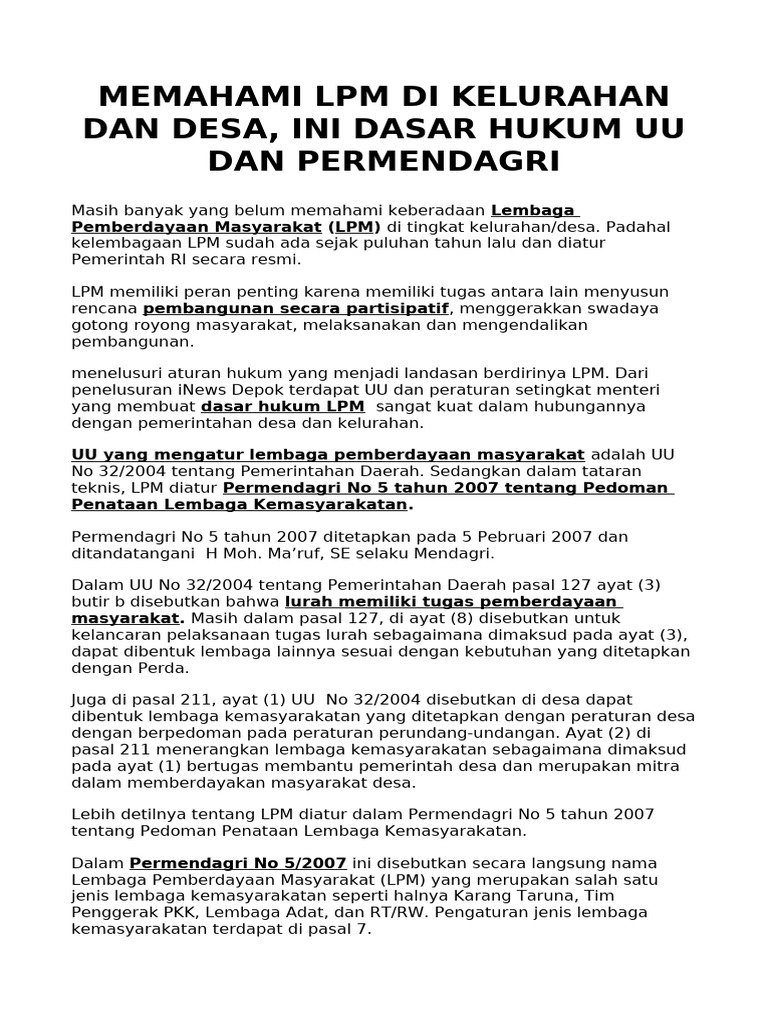 Apa Itu LPM | PDF | Ilmu Sosial