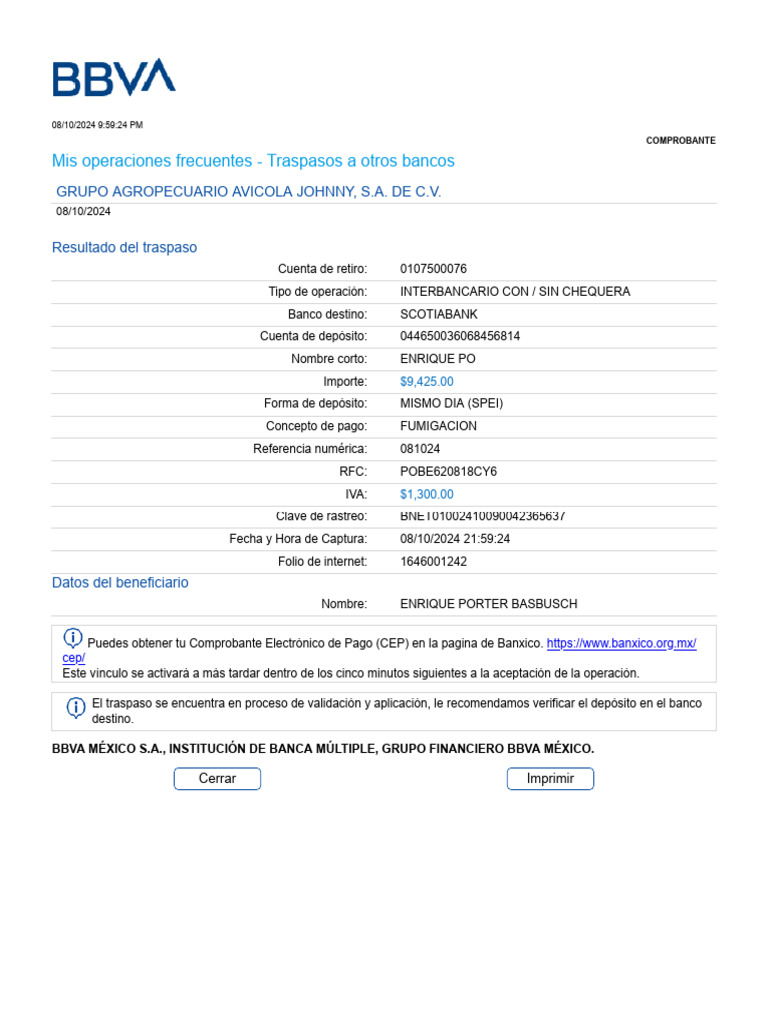Bbva 9425 | PDF