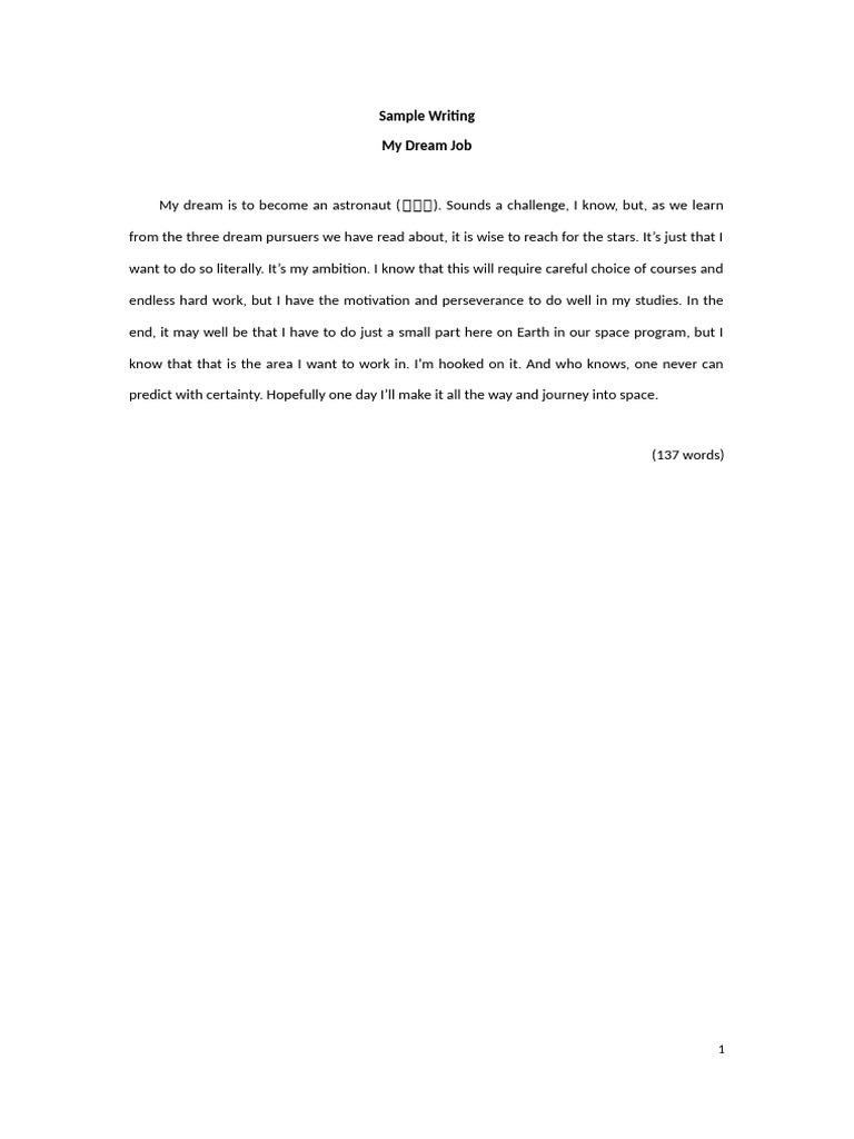 U1 Sample Writing | PDF