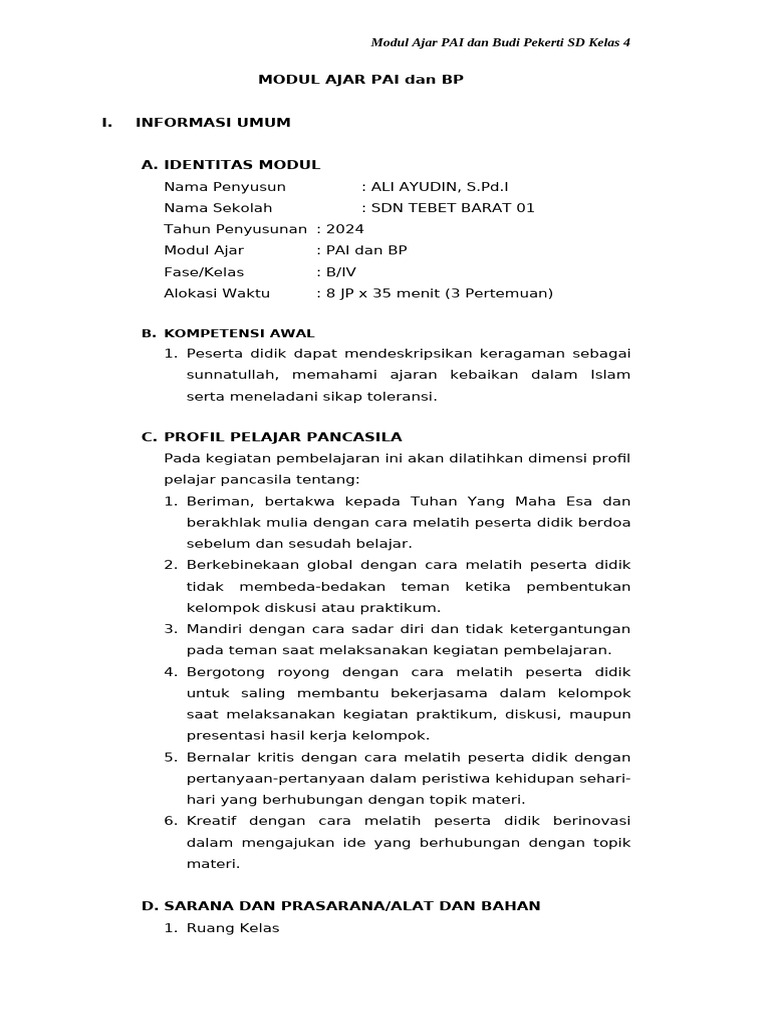 Ma Paibp K4 Bab 3 | PDF