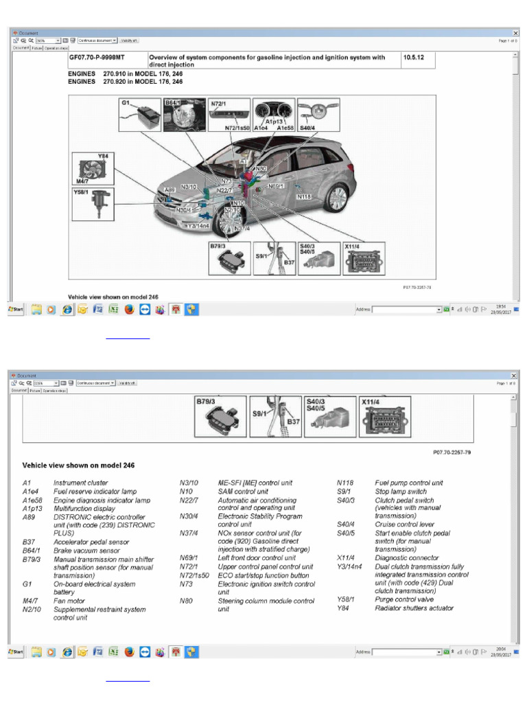 W246 270 Ignition Components Overview | PDF