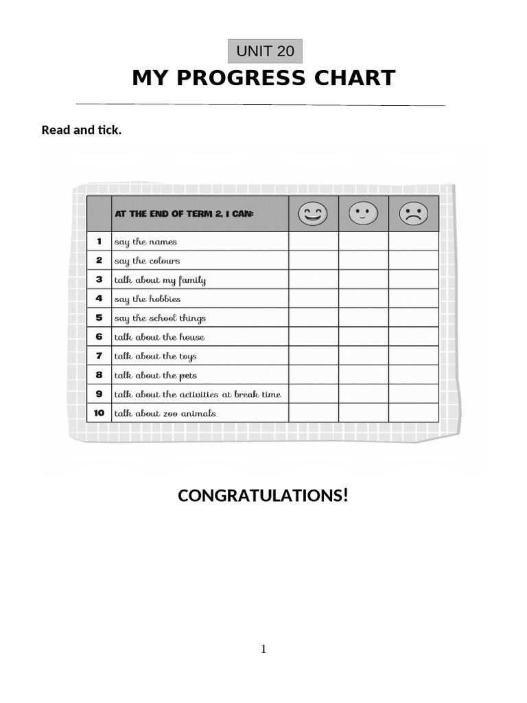 Project 4 - Progress Chart (U20) | PDF