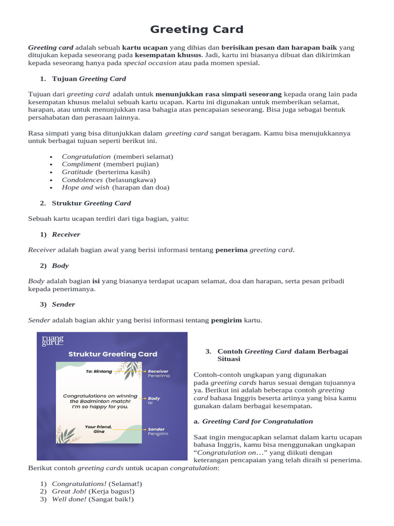 Greeting Card | PDF