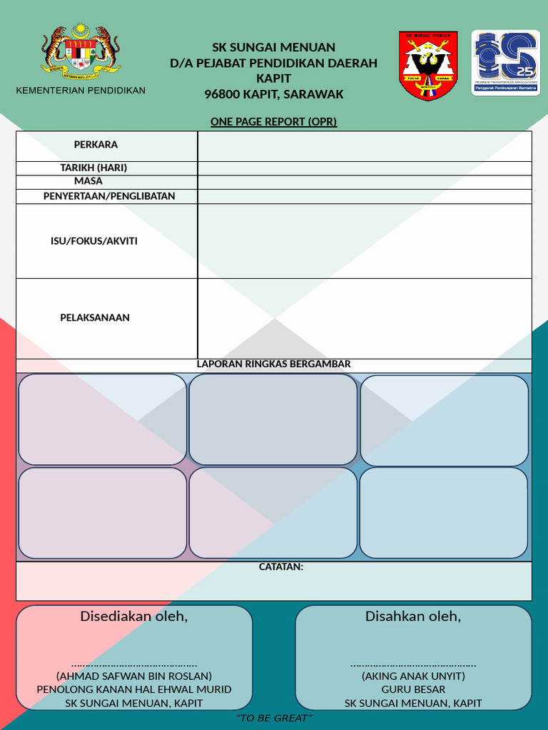 Template Opr SKSM | PDF