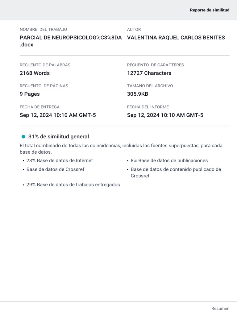 Parcial de Neuropsicología | PDF